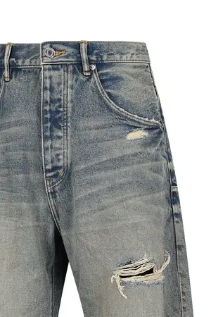 PURPLE BRAND Distressed Wide Leg Jeans