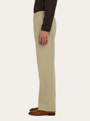 FERRAGAMO Tailored Crepe Trousers - Sand