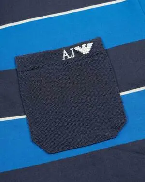 Emporio Armani Striped Logo Polo Shirt