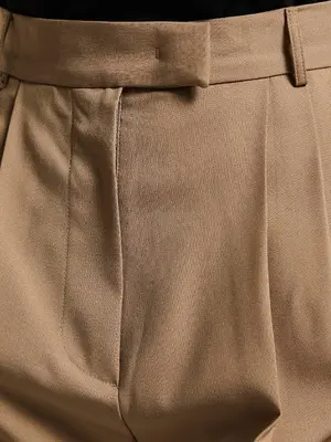 THE FRANKIE SHOP High-rise Pleated Trousers - Latte