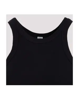 TOTEME Fitted Sleeveless Tank Top - Black