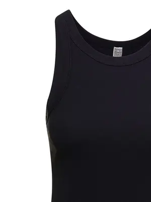 TOTEME Ribbed Tank Top - Black