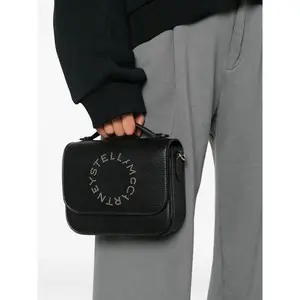 Stella McCartney Embellished Flap Shoulder Bag - Black