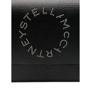 Stella McCartney Embellished Flap Shoulder Bag - Black