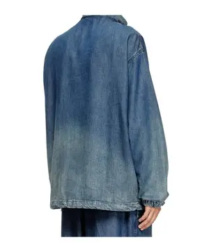 DIESEL® Zip-up Denim Jacket With High Neck