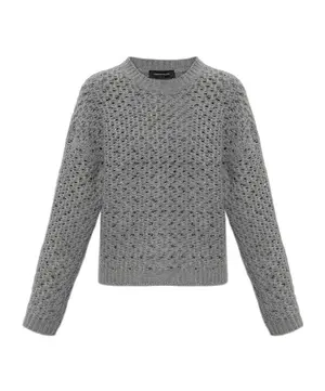 Fabiana Filippi Openwork Knit Sweater With Crystal Embellishments