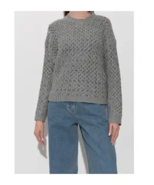 Fabiana Filippi Openwork Knit Sweater With Crystal Embellishments