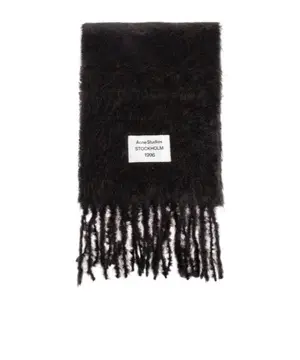 Acne Studios Fringed Scarf - Black