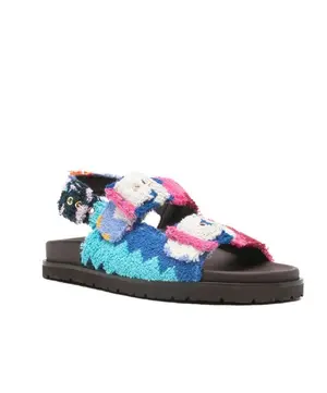 Missoni Mia Zig-zag Double Strap Sandals - Multicolor