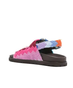 Missoni Mia Zig-zag Double Strap Sandals - Multicolor