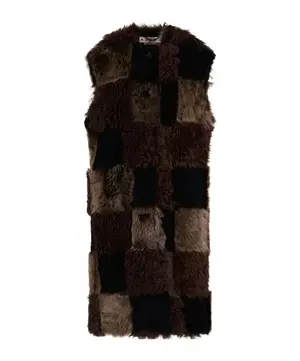 Marni Shearling Long Vest - Peat