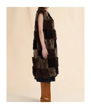 Marni Shearling Long Vest - Peat