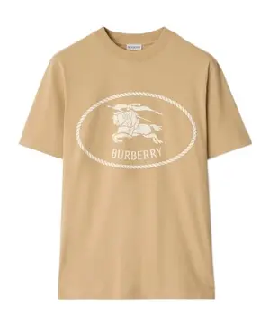 Burberry Knight Stamp Crewneck T-shirt - Flax