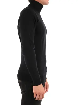 John Smedley Cherwell Roll Neck Jumper - Black
