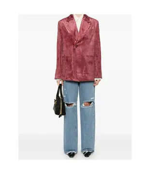 Séfr Distressed Wide-leg Jeans - Blue