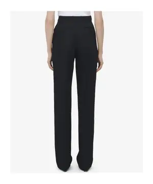 Alexander McQueen Belt-looped Tailored Trousers - Black