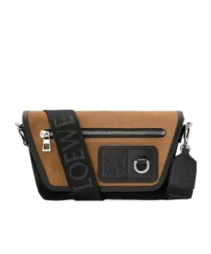 Loewe Mini Flex Zip Messenger Bag - Black