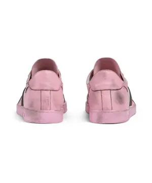 Gucci Stretch Low-top Sneakers With Interlocking G Detail - Pink