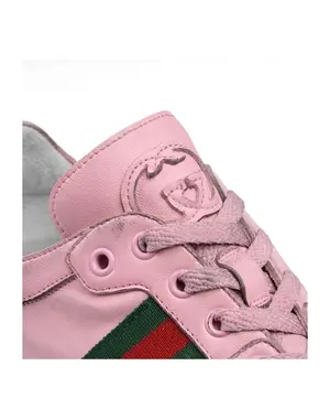 Gucci Stretch Low-top Sneakers With Interlocking G Detail - Pink