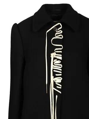 Dries Van Noten Embellished Straight Hem Coat