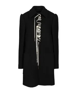 Dries Van Noten Embellished Straight Hem Coat