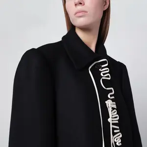 Dries Van Noten Embellished Straight Hem Coat