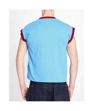 Versace Contrast-trim Sleeveless T-shirt