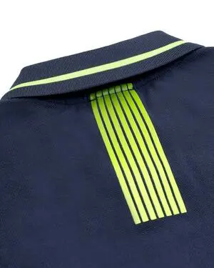 EA7 Navy Blue Logo Printed Polo Shirt