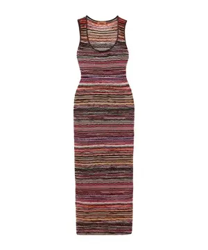 Missoni Sleeveless Maxi Dress With Striped Pattern