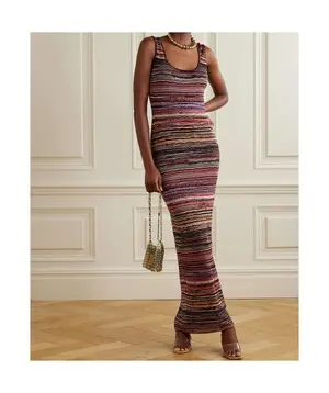 Missoni Sleeveless Maxi Dress With Striped Pattern