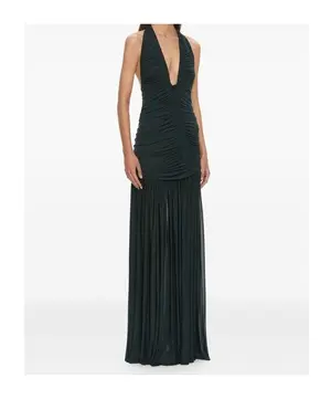 Christopher Esber Halterneck Gown With Plunge Neckline And Floor-length Skirt