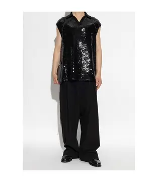 Dolce & Gabbana Sleeveless Sequin Embellished V-neck Top