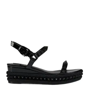 CHRISTIAN LOUBOUTIN Pyra Clou Espadrille Wedge Sandals