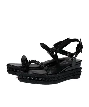 CHRISTIAN LOUBOUTIN Pyra Clou Espadrille Wedge Sandals