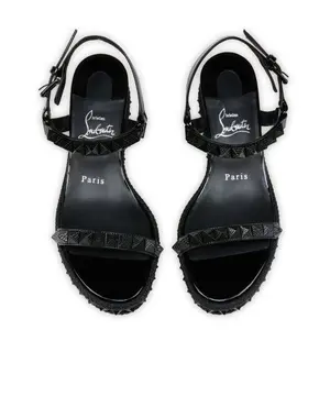 CHRISTIAN LOUBOUTIN Pyra Clou Espadrille Wedge Sandals