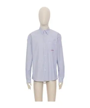 Valentino Garavani Logo Embroidered Buttoned Shirt - Gray