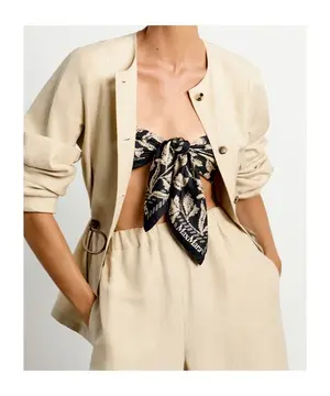 Max Mara Carre Pattern-printed Scarf - Black