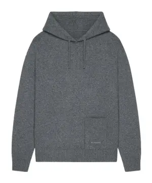 Givenchy Knitted Drawstring Hoodie - Grey