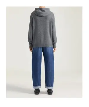 Givenchy Knitted Drawstring Hoodie - Grey