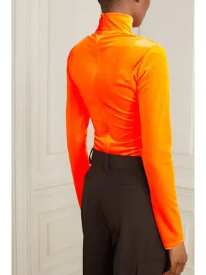Victoria Beckham High-neck Long-sleeve Top