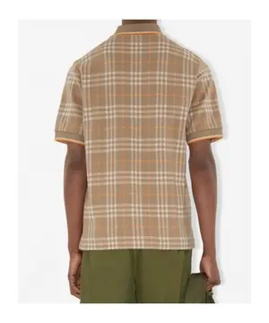 Burberry Logo Embroidered Checked Polo Shirt