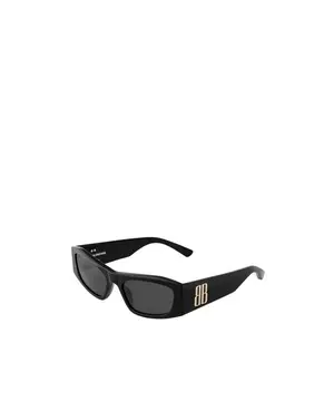 Balenciaga Rectangle Frame Sunglasses - Black