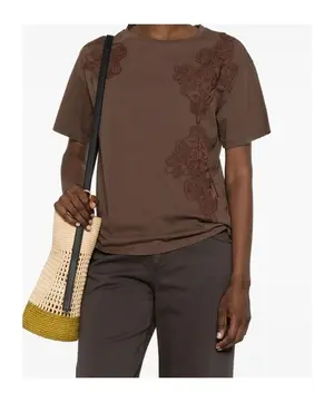 ERMANNO FIRENZE Floral Appliqué T-shirt