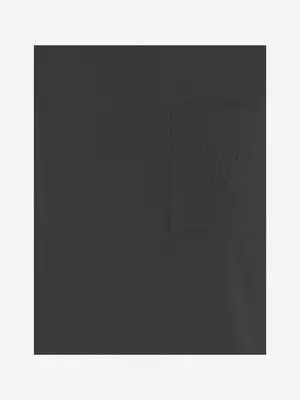 Max Mara Crewneck Short-sleeved T-shirt With Ribbed Collar And Pocket Detail - Black
