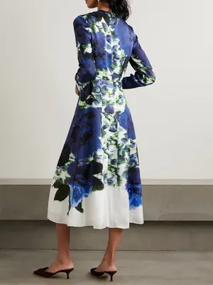 Erdem Printed Jacquard Midi Dress
