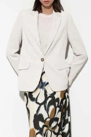 LUISA CERANO Single-button Corduroy Blazer