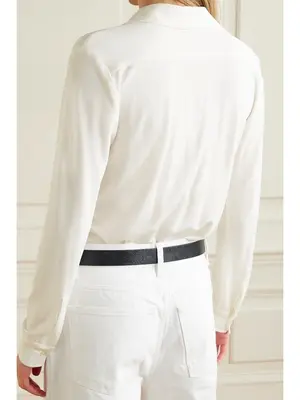NILI LOTAN Lapel Shirt With Patch Pockets