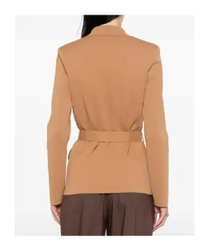 Elisabetta Franchi Belted Jacket - Light Brown