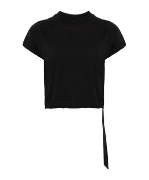 Rick Owens Temple Cropped T-shirt - Black