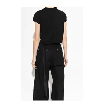 Rick Owens Temple Cropped T-shirt - Black